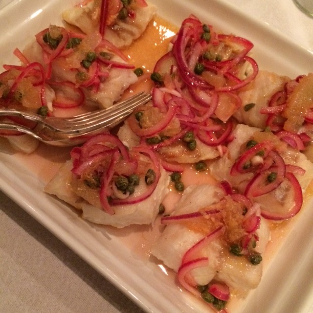 Recipe: cod loin with lemon, capers, red onions and browned butter ...